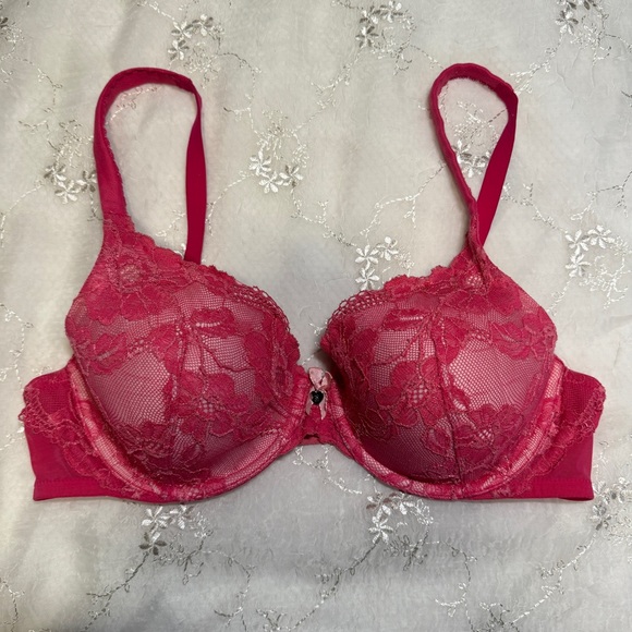 Victoria's Secret | Intimates & Sleepwear | Vintage Hot Pink Lace Body ...